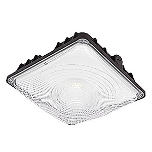 CINOTON 40W Outdoor LED Canopy Light, IP65 Waterproof Commercial Canopy Lights 5600LM Industrial Lighting for Gas Station Garage Warehouse Shop Hotel UL&DLC Listed 5000K Daylight 140LM/W 1 Pack