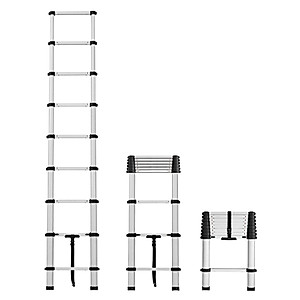 Cosco 20309T1ASE Smartclose Telescoping Aluminum Ladder, (300-Pound Capacity, 8.5 ft. ladder with 12 ft. Max Reach)