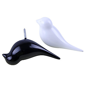 2PCS Bird Coat Hook Wood Wall Hook Wooden Coat Hanger Wall Mounted Art Decor for Hanging Towels Hat Rack in Entryway Bathroom Kitchen (2PCSBLACK)