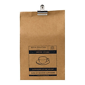 Royal Doulton Coffee Studio Cappuccino Cup & Saucer Set, 1 Count (Pack of 1), Gray