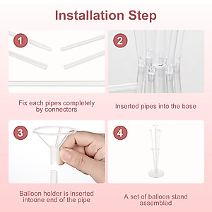 20 Sets Balloon Stands for Table Balloon Sticks with Base Clear Balloon Centerpiece Stand Balloon Holder for Birthday Graduation Baby Shower Wedding Christmas Wedding Anniversary Party