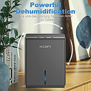 MORFY Portable Quiet Dehumidifiers for Home, 6800 Cubic Feet(700sq ft) 85 OZ Small with Drain Hose and Auto Shut Off for Bedroom Bathroom RV Laundry Room or Closet