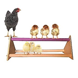 Vehomy Chicken Perch Chicken Wood Stand Chicken Toy for Hens Handmade Chicken Swing Bird Perch Stand Toy for Large Bird Parrot Hens Macaw