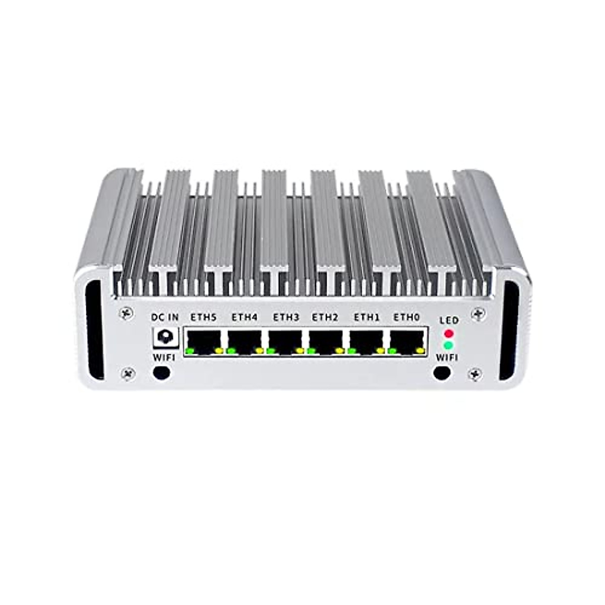 Firewall Appliance Mini PC, OPNsense, Intel Core I7 10510U, 6 x Intel Gigabit LAN, 2xDDR4 RAM, 1xHD, 1xCOM, AES-NI, Fanless Firewall PC, 8GB DDR4 RAM, 128GB SSD