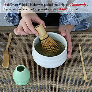 TEANAGOO MA-01 Japanese Matcha Ceremony Accessory, Matcha Whisk (Chasen), Traditional Scoop (Chashaku), Tea Spoon, Whisk Holder, The Perfect Set to Prepare a Traditional Cup of Matcha.…