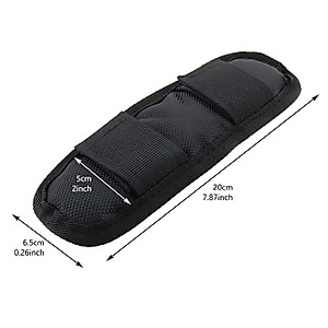 LUORNG Shoulder Strap Pad Black Removable Luggage Bags Shoulder Strap Pads Fastener Cushions for Bag Backpack Satchel