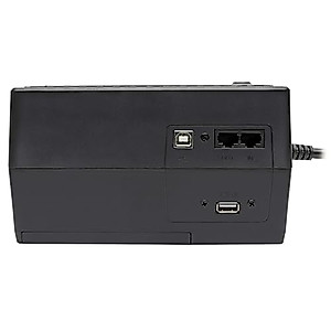 Tripp Lite 550VA UPS Battery Backup Surge Protector Efficient ENERGY-STAR Certified, AVR, 8-Outlet Uninterruptible Power Supply, Dataline Protection, 3-Year Warranty & $100,000 Insurance (ECO550UPS)