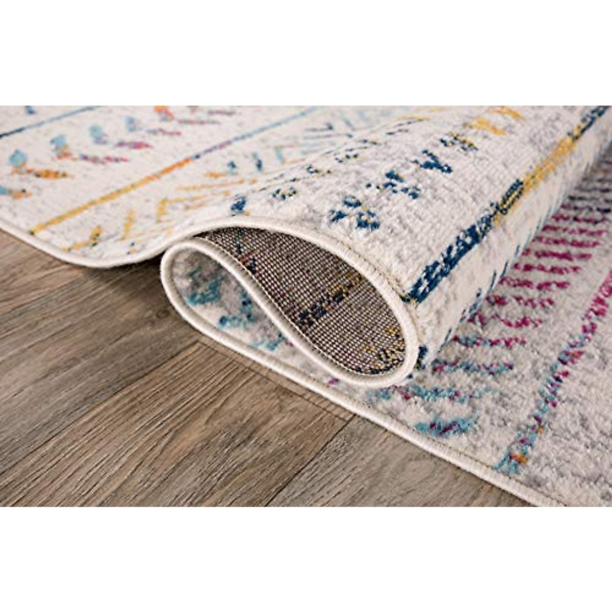 Rugshop Geometric Boho Perfect for high Traffic Areas of Your Living Room,Bedroom,Home Office,Kitchen Stain Resistant Area Rug 3'3" x 5' Multi