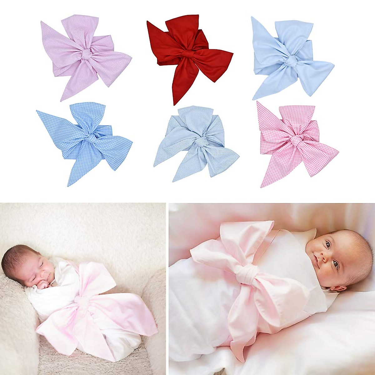 LANDUM Newborn Swaddle Sash Maternity Bow Sash Baby Swaddle Photography Shoot Prop - 4#