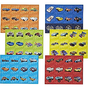 Hot Wheels Make-A-Match Card Game, Match Colors, Images & Shapes, 56 Cards for 2 to 4 Players, Gift for Kids Ages 3 Years & Older