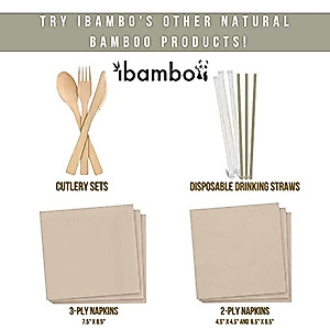 Ibambo 10 Pack Natural Bamboo Straws - Ecofriendly Reusable Straws, 8 inch Biodegradable Straws, Compostable Straws with Straw Cleaner, Bamboo Reusable Straws Alternative to Plastic Disposable Straws