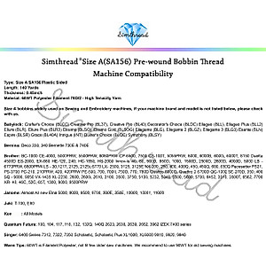 Simthread 25pcs 15White+10Black Prewound Bobbin Thread Size A Class 15 (SA156) 60WT with Clear Storage Plastic Case Box 70D/2 for Brother Embroidery Thread Sewing Thread Machine DIY