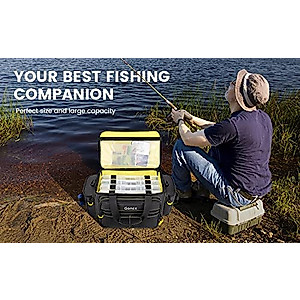 Gonex Fishing Tackle Bag Accessories Storage Holdall Handbag 35L 600D PVC SBS Waterproof Zipper for Outdoor Salt Fresh Water Fishing