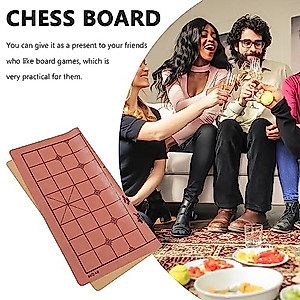 Chinese Chess Leather Chess Board Tournament Chess Mat Double-Sided Checkerboard Roll-up Tournament Chess for Portable Travel Beginner Chess Set Classic Accessories
