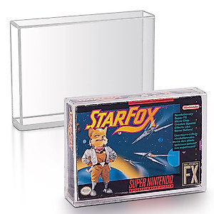 EVORETRO Clear Acrylic Protector Case Compatible with SNES & N64 Games Storage Box, 4MM Thick, Scratch, Dust, UV Resistant (Pack of 2)