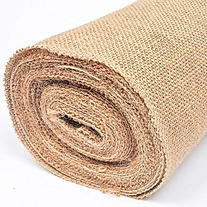 Tosnail 10 Yard Long 12" Wide Natural Burlap Fabric Roll for Craft Projects, Home Decor, Wedding Decor