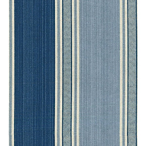 Waverly - Premium Printed Cotton Fabric by The Yard, Striped Design, DIY, Craft, Project, Sewing, Designer Upholstery and Home Decor, 54" Wide (Spotswood Collection, Porcelain)