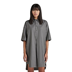 G-STAR Pocketony Short Sleeve Shirt Dress, Basalt Heather, Large