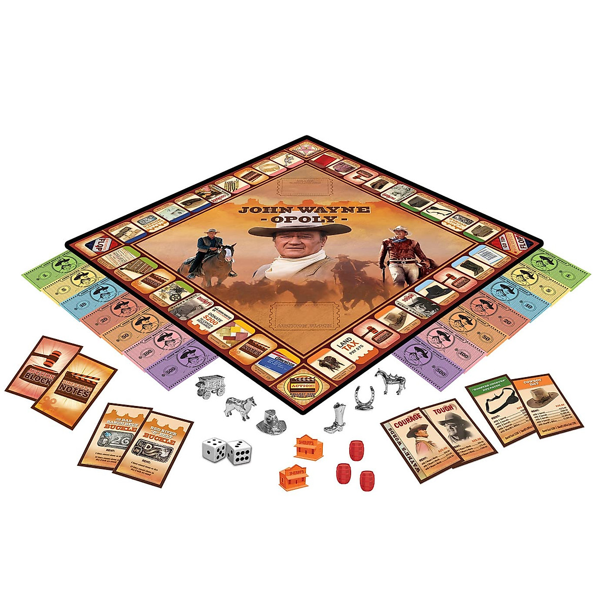 MasterPieces Opoly Board Games - John Wayne Opoly - Officially Licensed Board Games for Adults, Kids, & Family