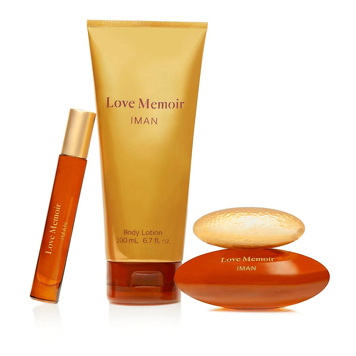 IMAN Love Memoir 3-piece Fragrance Set (Parfum, Travel Spray, Body Lotion)