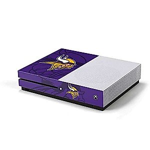 Skinit Decal Gaming Skin Compatible with Xbox One S Console - Officially Licensed NFL Minnesota Vikings Double Vision Design