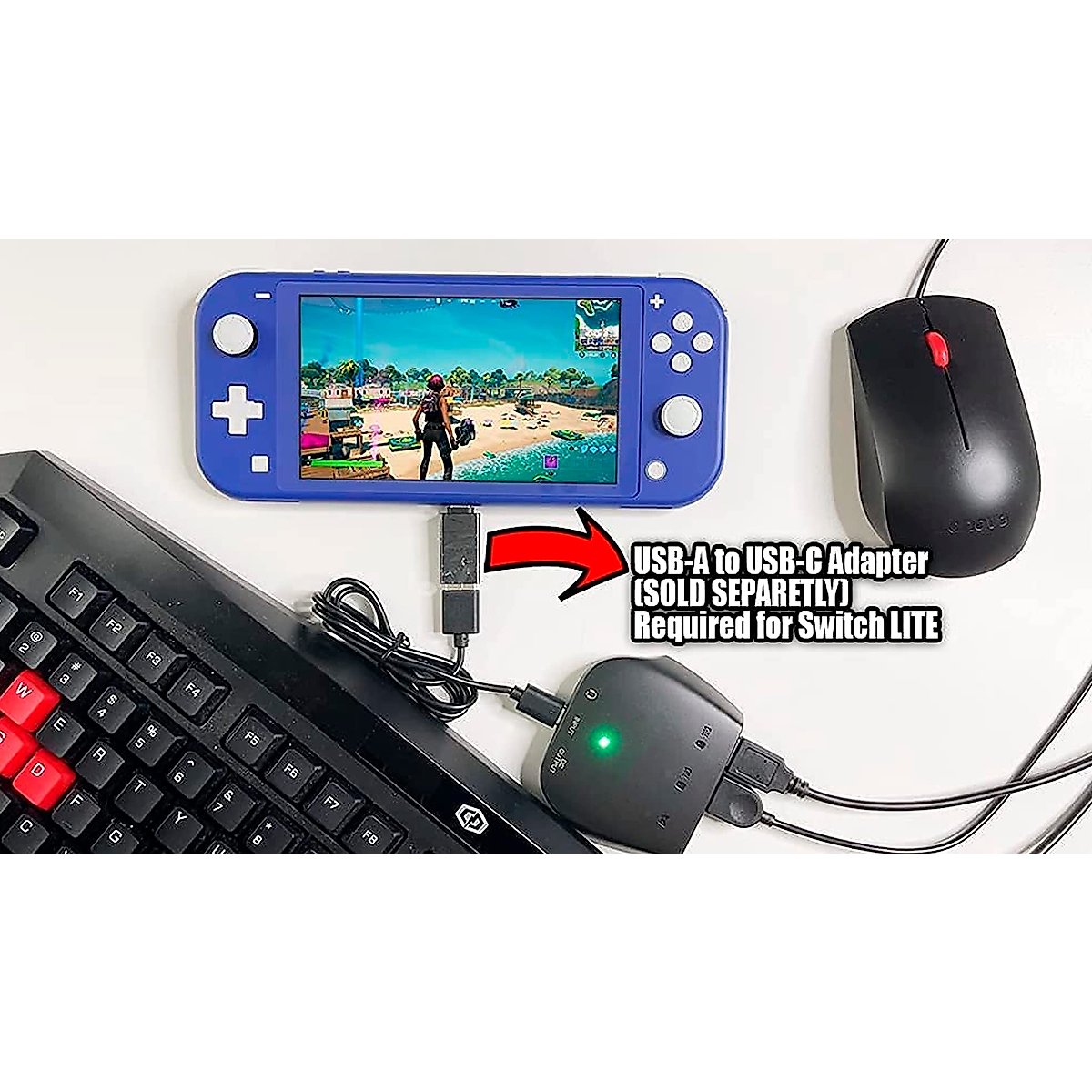 Keyboard and Mouse Converter Adapter for Nintendo Switch, Switch LITE, Series X/S, Xbox One, PS4 and PS3, Connect Keyboard and Mouse to Your Console