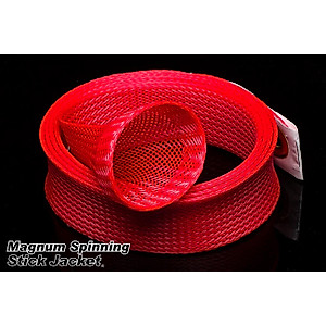 RITE-HITE Orin Briant Stick Jacket Fishing Rod Covers - Magnum Spinning; for trolling & jigging rods, musky, lake trout, catfish & many salt water species. (Red)