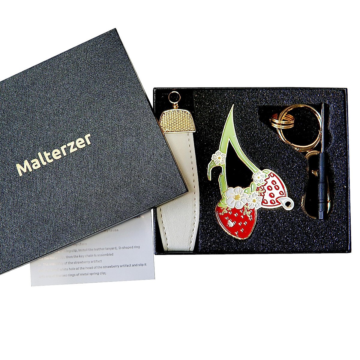 MALTERZER Keychain Safety for Women Self Defense Strawberry Key Chain Accessories Set (Strawberry keychain set 1)