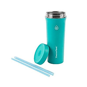 Thermoflask 32oz Insulated Standard Straw Tumbler, 2-Pack (Purple&Gray) (2, 9x12)