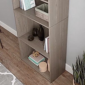 Sauder Beginnings 5-Shelf Bookcase, Silver Sycamore Finish