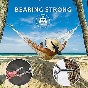ROOITY Hammock Hooks & Hangers,2 Packs,Galvanized,Heavy Duty Anti-Rust Steel Accessories,Eye Bolt Screws Hanging Kit Hardware for Trees,Yoga Hammocks,Swing,Hammock Chair,Indoor,Outdoor