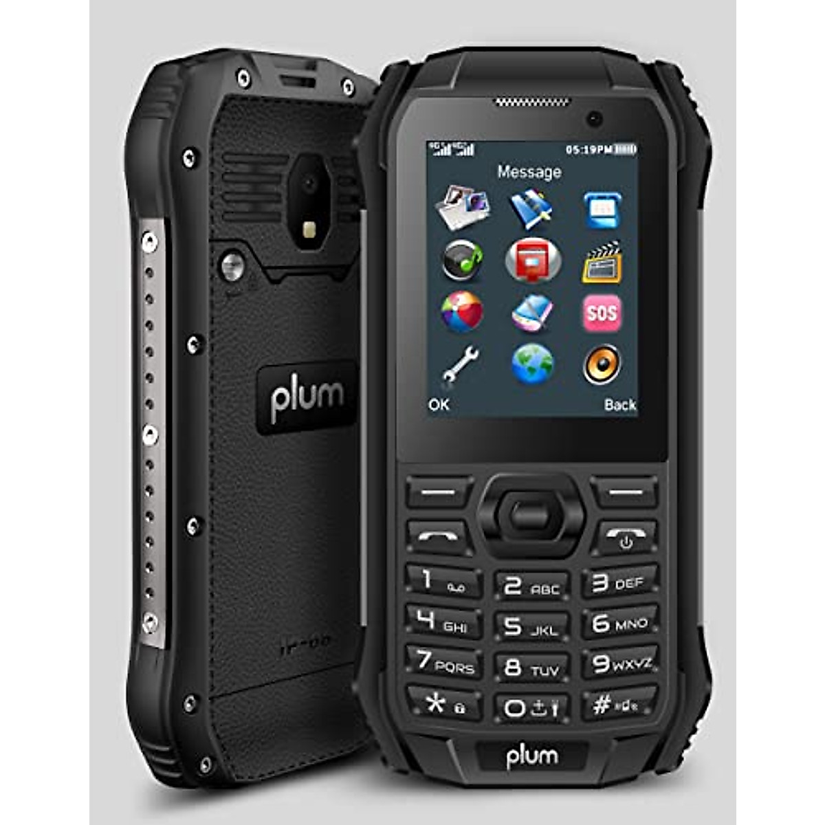 Plum Ram 10 4G LTE Unlocked Rugged Phone 2022 Model - ATT, Tmobile - Black