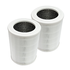 PUREBURG Replacement Filter Compatible with BISSELL Air180 Air Purifier 3496A,Part 3502, 2-Pack H13 HEPA Activated Carbon 2-in-1 3-Stage Filtration Air Clean