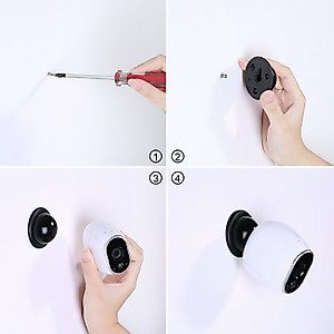 Outdoor Mount Metal Magnetic Mount for Arlo, Ceiling/ Table Mount for Arlo with Base Station-Arlo, Arlo Pro, Arlo Pro 2, Black (3 Pack)