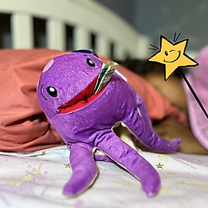 The Tooth Brigade Tooth Fairy Pillow | Fun and Interactive Stuffed Plush Toy with Large Pocket for Lost Teeth, Treasures, Prizes - Perfect for Kids, Boys, & Girls Gift (Bubbles Octopus)