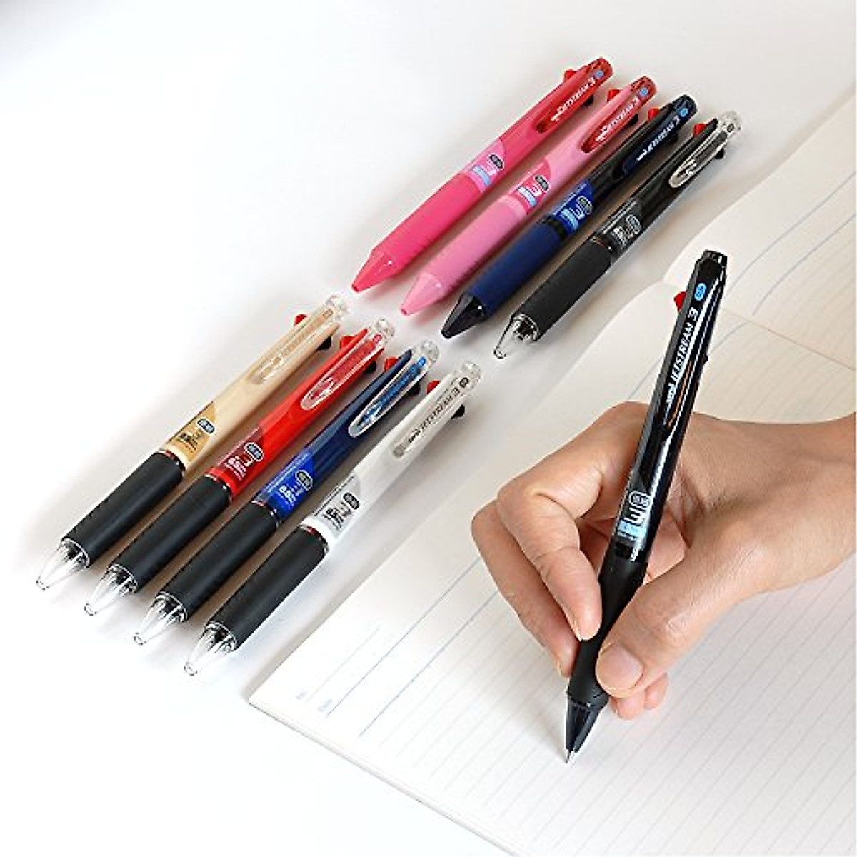 uni Ballpoint Pen Jetstream 3 Color Black, Red, Blue Ink 0.5mm, Rose Pink (SXE340005.66)