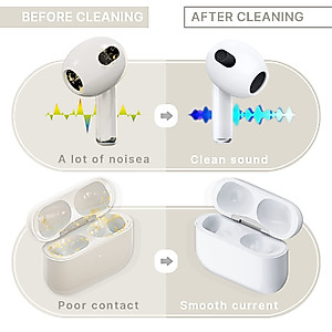 Cleaner Kit for Airpods Pro Chirstmas Gift Cleaning Pen with Soft Brush for Bluetooth Earbuds Case Cleaning Tools for Most Earphones