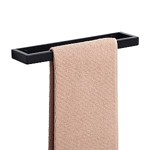 Alise Bath Towel Bars,12 Inch Towel Holder Towel Racks for Bathroom and Lavatory,SUS304 Stainless Steel Hand Towel Hanger Towel Rail Wall Mount,Matte Black GJF030-B