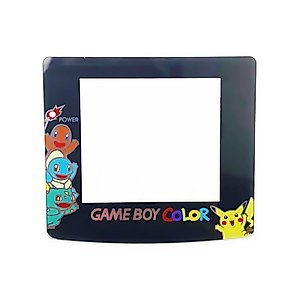 Display Screen Protector Glass Mirror Surface Replacement, for Nintendo Game Boy Color GBC Handheld Console, for Pokemon Limited Edition Scratch-Resistant Protection w/ Back Glue