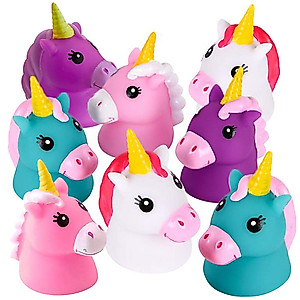 ArtCreativity Unicorn Water Squirt Toys for Kids, Pack of 12, Unicorn Birthday Party Favors, Bath Tub and Pool Toys for Children, Safe and Durable Squirters, Goodie Bag Stuffers