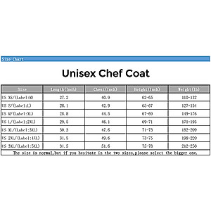 Chef Short Sleeve Unisex Classic Double-Breasted Coat Jacket (Black, Large)