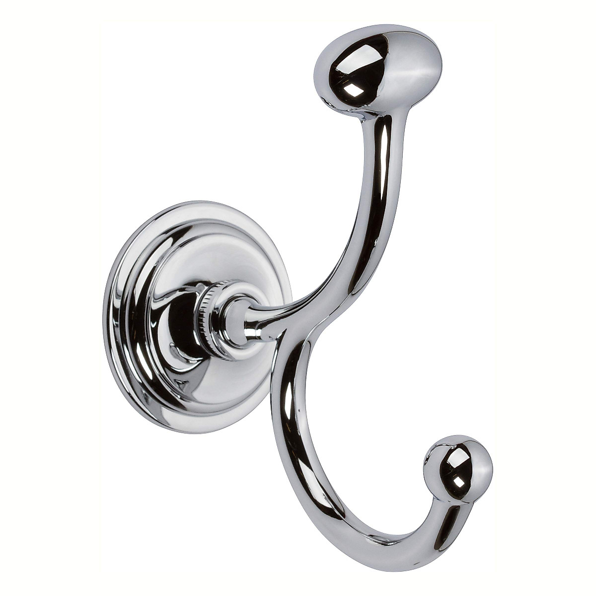 Ginger 2611/PC London Terrace Double Robe Hook, Polished Chrome
