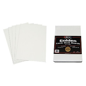 BCW Supplies Golden Comic Backing Boards (100 Count) by BCW
