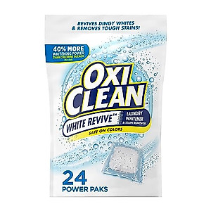 OxiClean White Revive Laundry Whitener and Stain Remover Power Paks, 24 Count