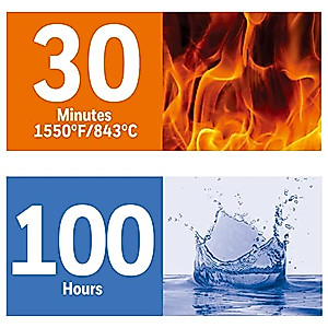 Honeywell Safes & Door Locks - Fireproof & Waterproof Filing Safe Box Chest for Home - Fits Letter, A4 Files - Strong ABS Plastic - Document Safety Box with Key Lock System - 0.60 Cubic Feet - 1106