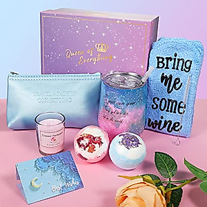 ZOMCHAIN Birthday Gifts for Women, Unique Gift Baskets for Mom Girlfriend Best Friend Sister Gift. Personalized Thank You Gifts for Friends Female. Relaxing Spa Gift Set for Women Gift