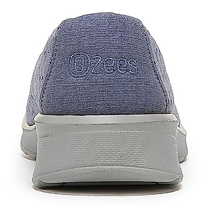 BZees Womens Galaxy Slip-On Folkstone Blue Eyelet 8.5 W