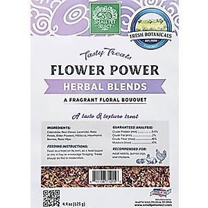 Small Pet Select - Flower Power Herbal Blend, a Natural Herbal Treat for Rabbits and Guinea Pigs, 4.4oz