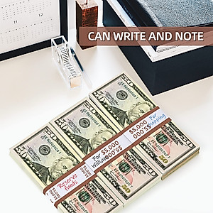 Money Bands 550 Pack for Cash Self Adhesive Wrappers for Bills Currency Straps for Dollar Wraps Organizer($5000 / Brown)