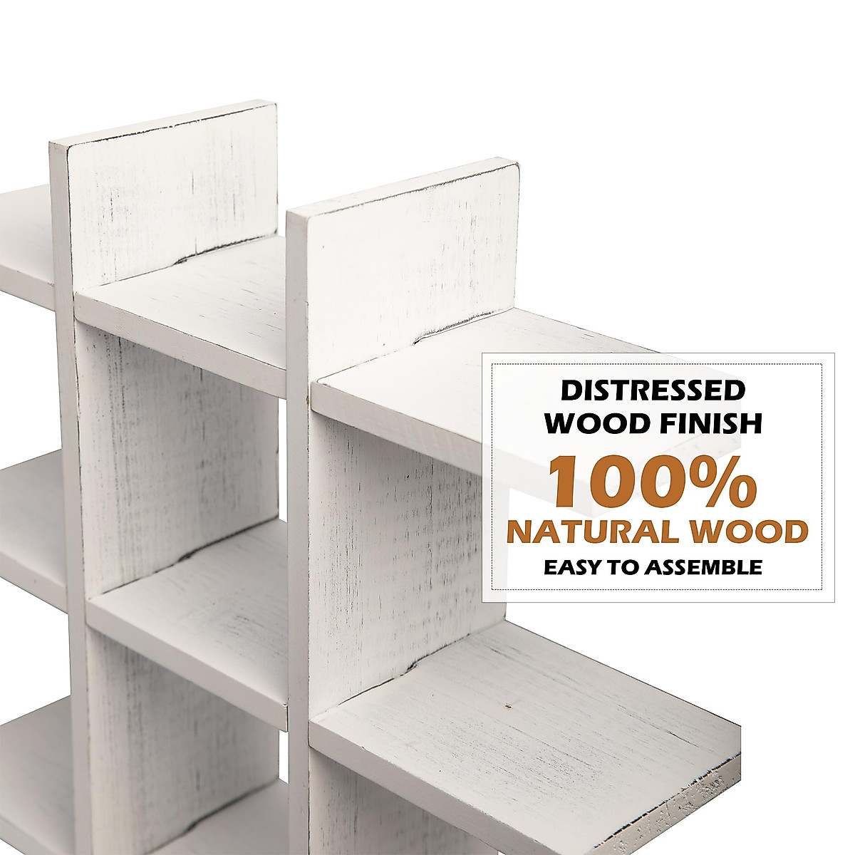 GENMOUS Handmade Tic Tac Toe Toilet Paper Holder For Black and White Bathroom Decor, Funny Wall Mounted Free Standing Toilet Tissue Paper Storage For Kids Guest Restroom Farmhouse Bathroom Decor White